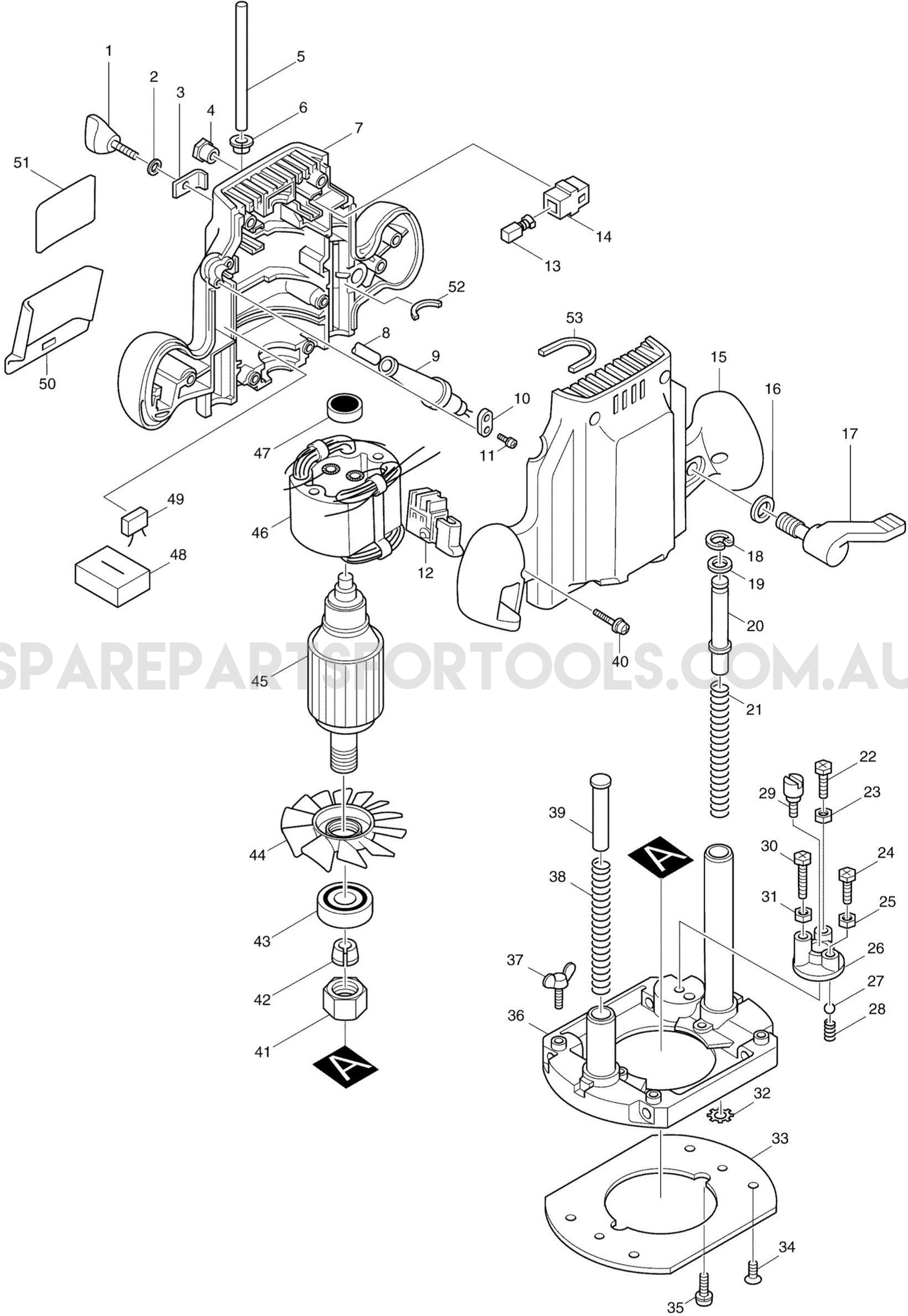 Makita 3620 Spare Parts